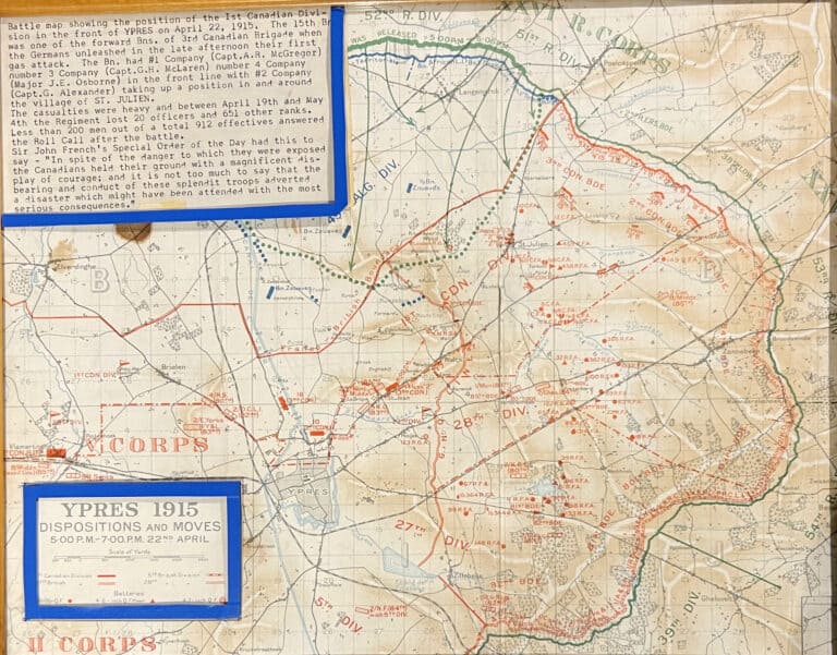 Ypres Battle Map 1915 - 48th Highlanders Museum Online