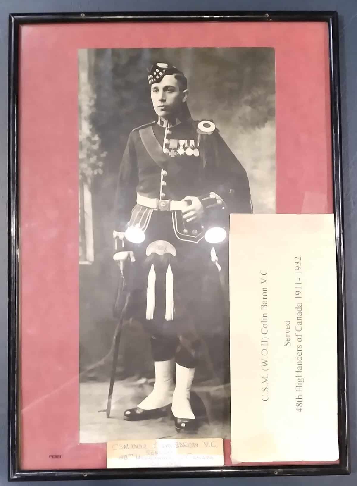 Portrait of C.S.M. (W.O.II) Colin Baron V.C. - 48th Highlanders Museum